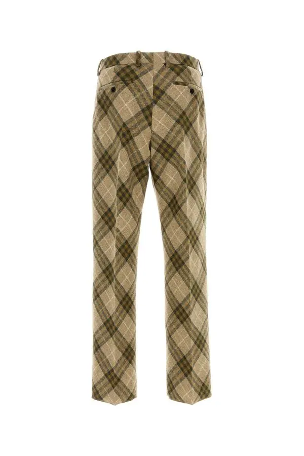 Burberry Embroidered Wool Pants - Multicolor