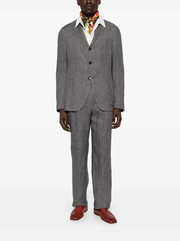 Etro Pleated Linen Trousers