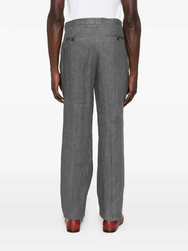 Etro Pleated Linen Trousers