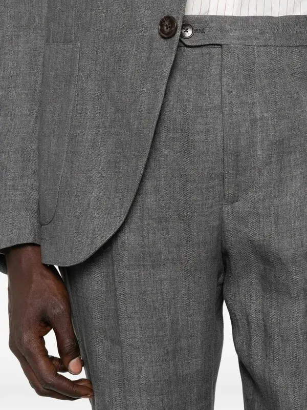 Etro Pleated Linen Trousers