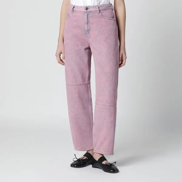 GANNI Starry Washed Jeans - Pink