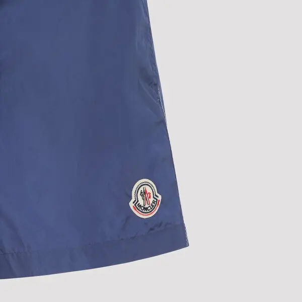 Moncler Polyamide Swimwear With Logo Detail - Blue