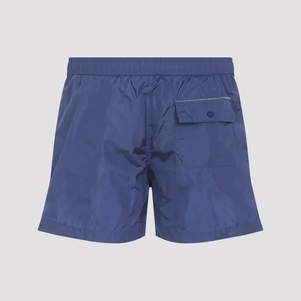 Moncler Polyamide Swimwear With Logo Detail - Blue