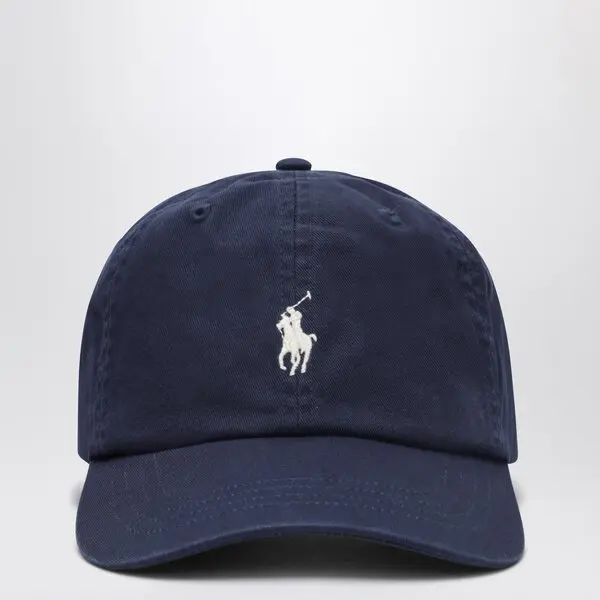 Polo Ralph Lauren Navy Cotton Baseball Cap With Embroidered Logo - Blue