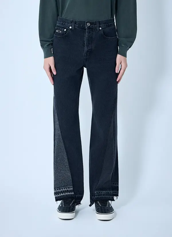 GALLERY DEPT. Twisted Wide Leg Jeans - Black
