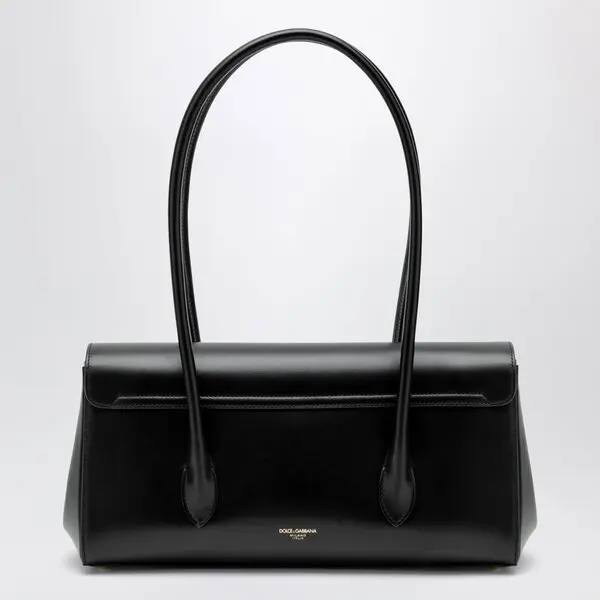 Dolce & Gabbana Marlene Shoulder Bag In Palmellato Calf Leather - Black