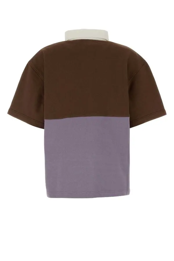 Prada Two-tone Cotton Polo Shirt
