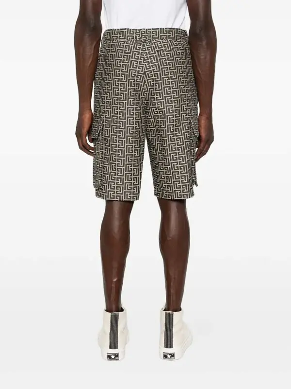 Balmain Monogrammed Cargo Shorts - Multicolor