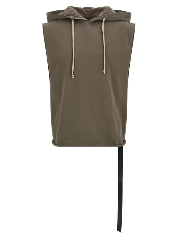 Rick Owens Hooded Tunic Top - Brown