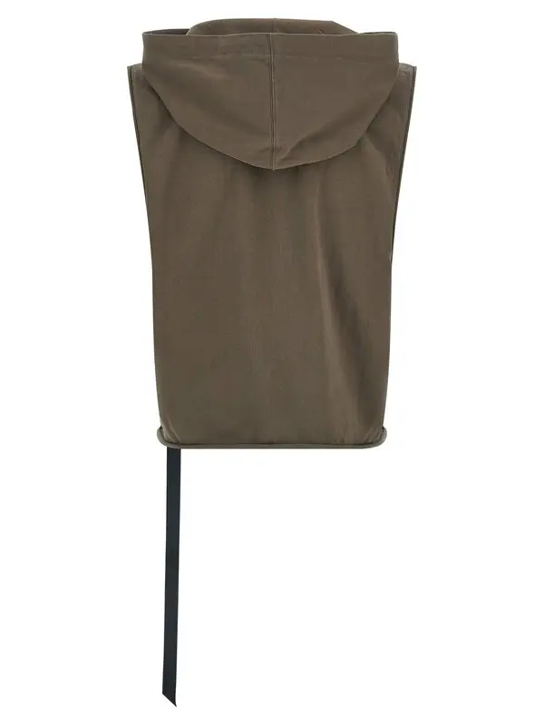 Rick Owens Hooded Tunic Top - Brown