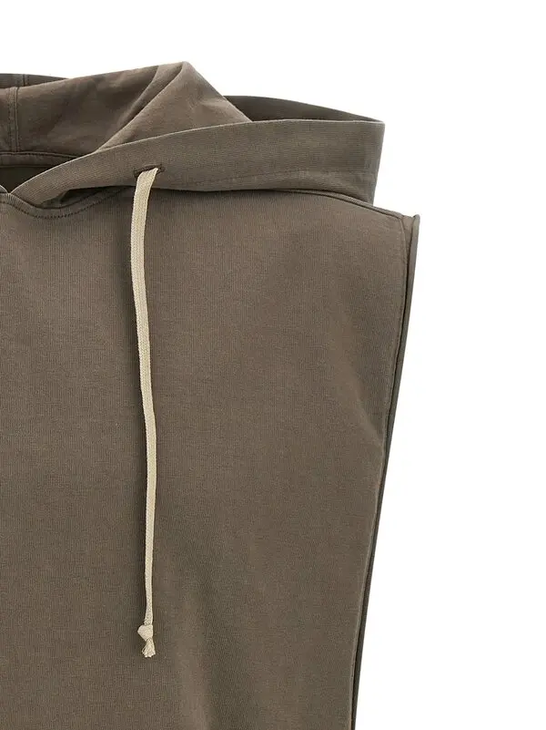 Rick Owens Hooded Tunic Top - Brown