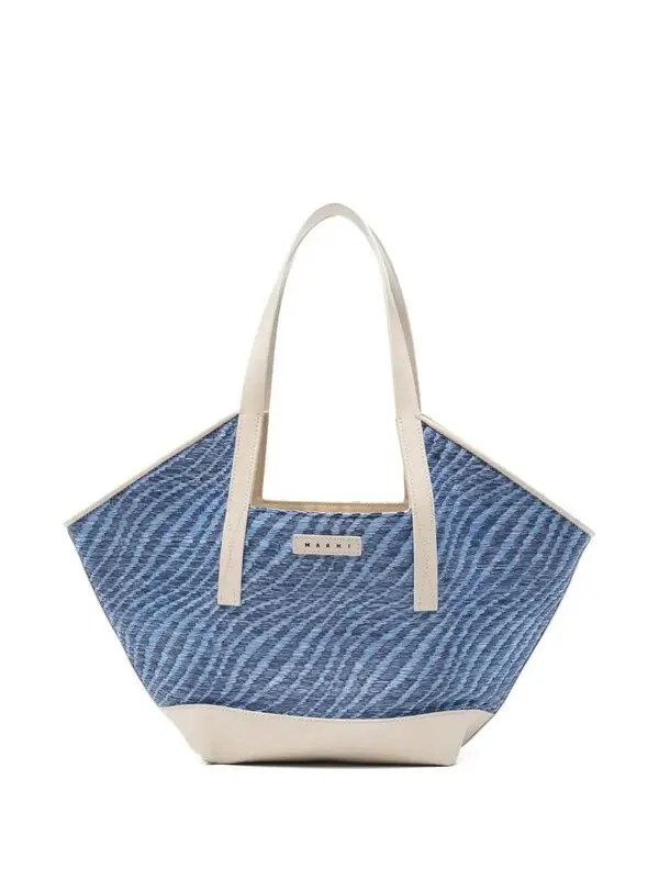 Marni Woven Shoulder Bag - Blue