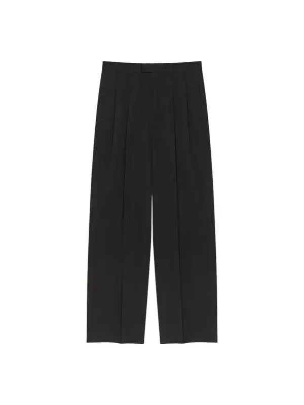 Givenchy Double-pleated Grain De Poudre Wool Trousers - Black