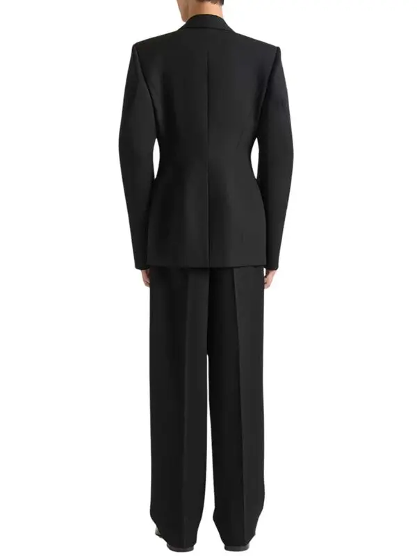 Givenchy Double-pleated Grain De Poudre Wool Trousers - Black