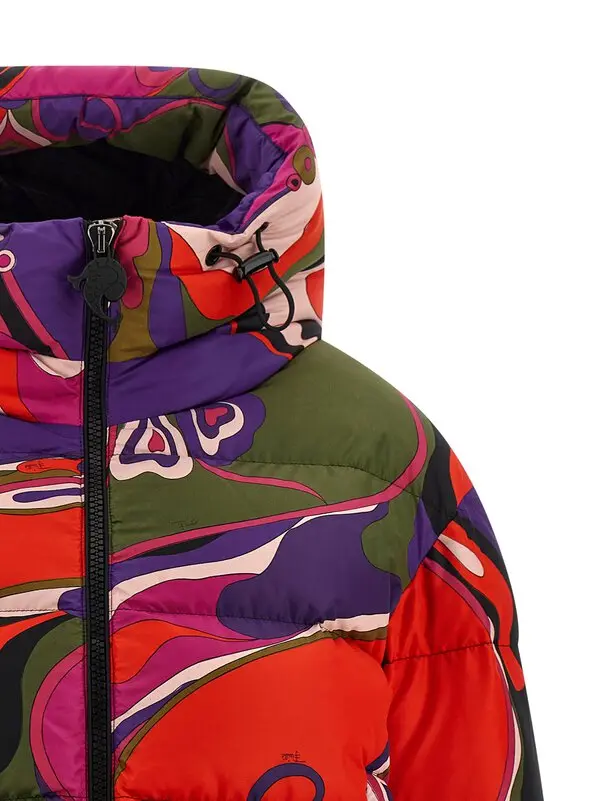 Emilio Pucci Orchidee" Quilted Down Jacket - Multicolor