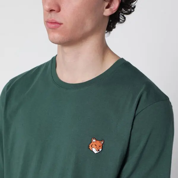 Maison Kitsuné Bottle Fox Head Regular-fit T-shirt - Green