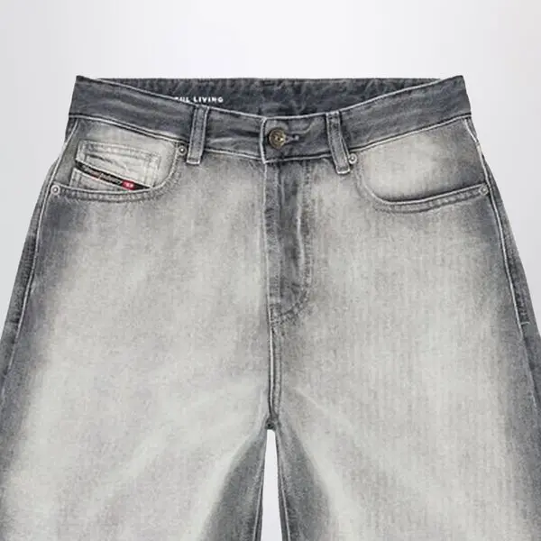 DIESEL® Grey Skeleton Denim Bermuda Shorts