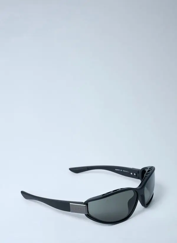Gucci Oval Sunglasses With Logo Hinges