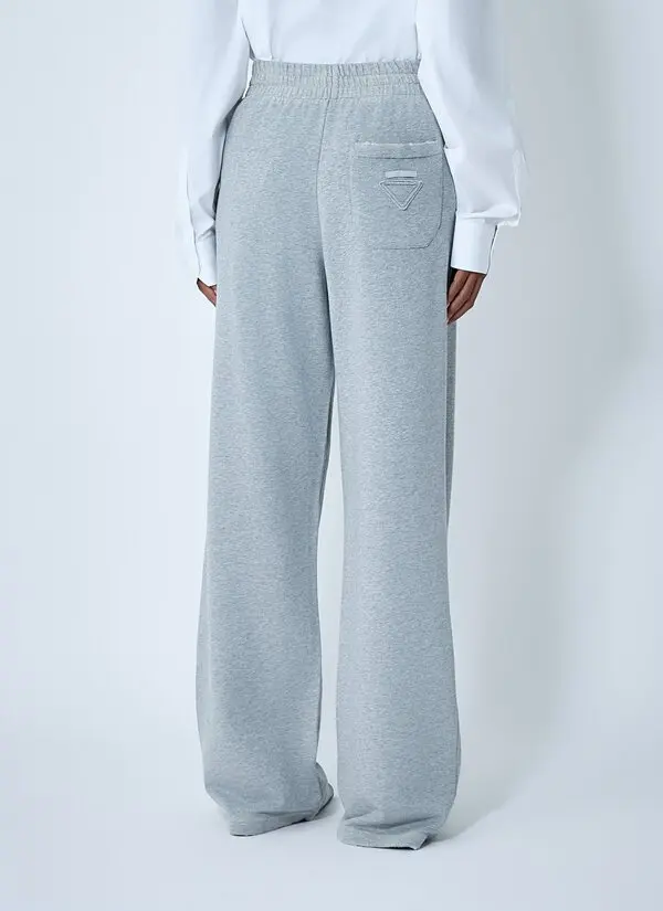 Prada Wide Leg Cotton Track Pants