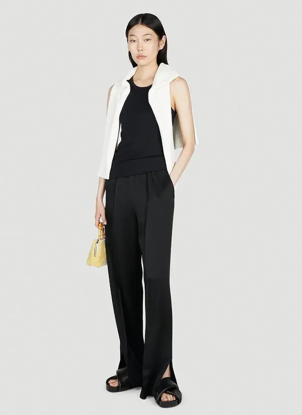 JIL SANDER Split Cuff Technical Pants - Black