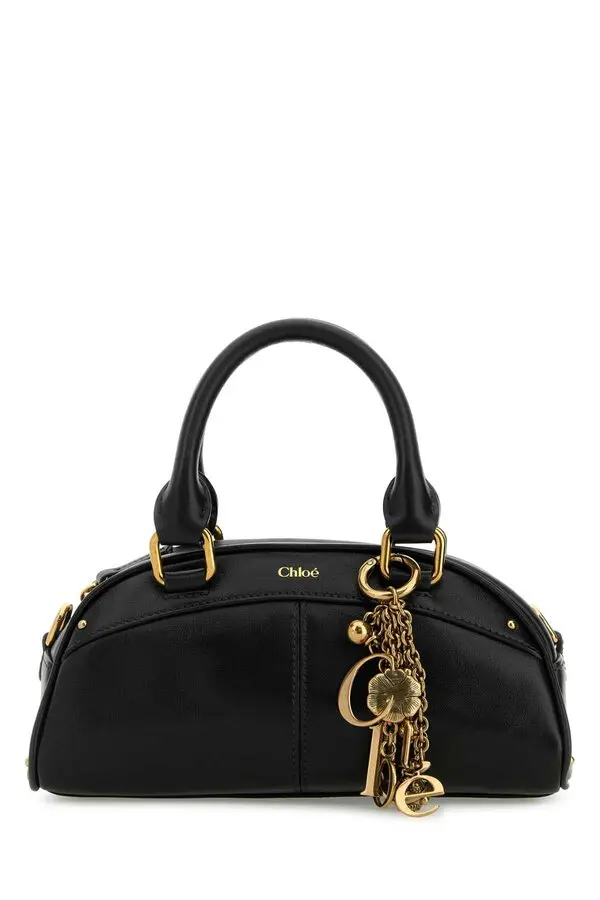 Chloé Small Leather Bowling Handbag - Black
