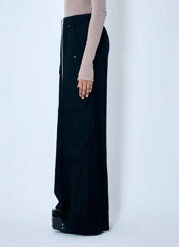 Rick Owens Satin Cargo Pants