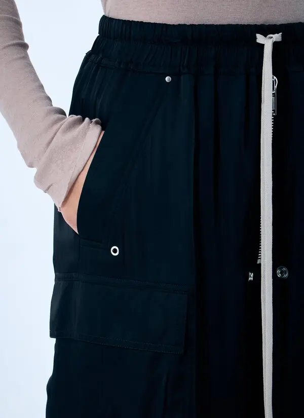 Rick Owens Satin Cargo Pants