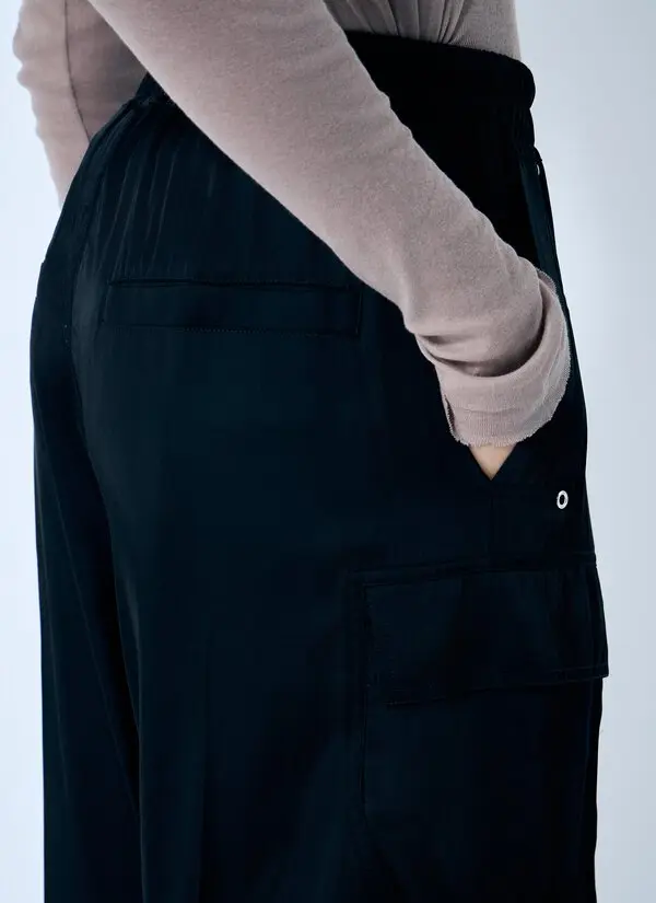 Rick Owens Satin Cargo Pants