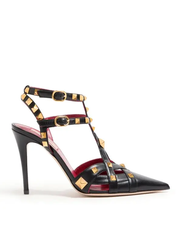 Valentino Garavani Studded Kidskin Pumps - Black