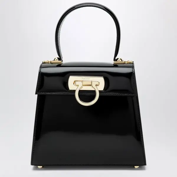 FERRAGAMO Small Leather Top-handle Bag With Gancini Closure