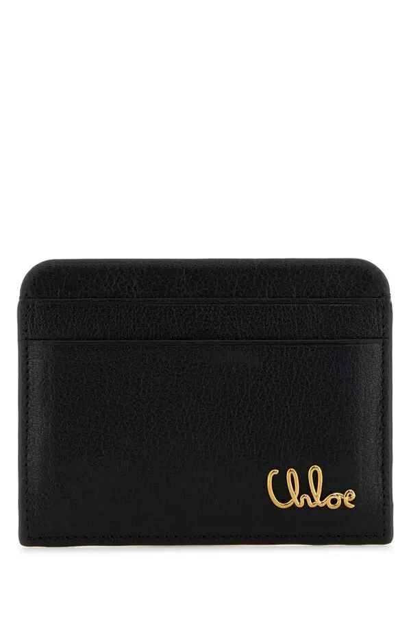 Chloé Leather Card Holder - Black