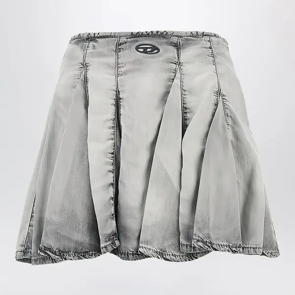 DIESEL® De-spiki Stonewashed Lyocell Skirt - Black