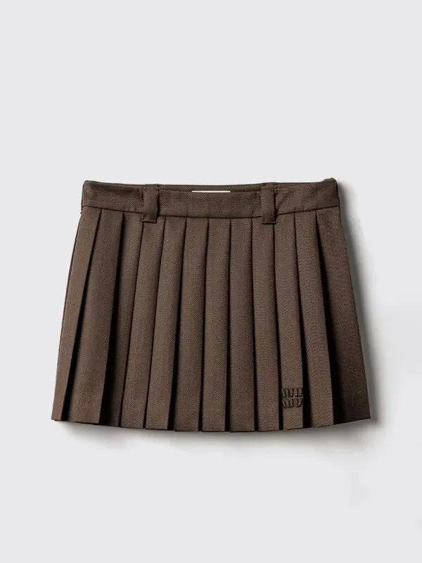 Miu Miu Pleated Skirt - Brown
