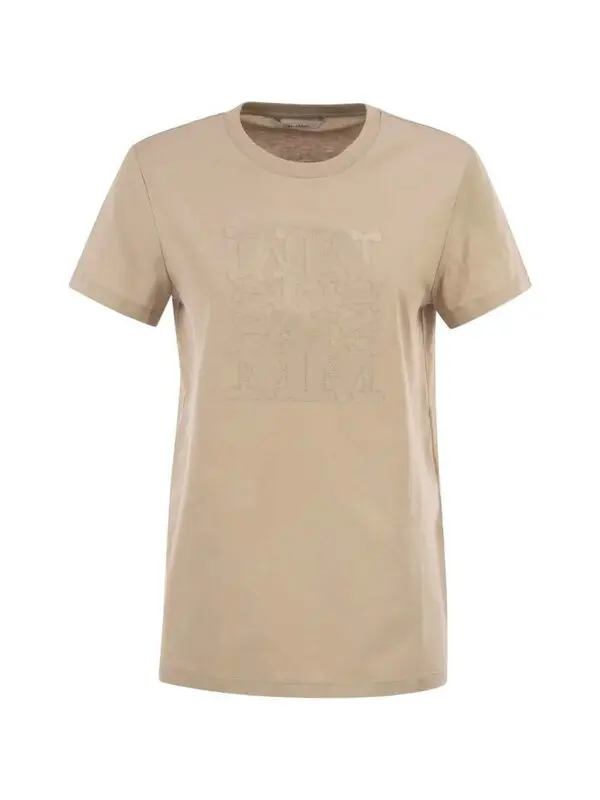 Max Mara Monogram Embroidered Crewneck T-shirt - Multicolor