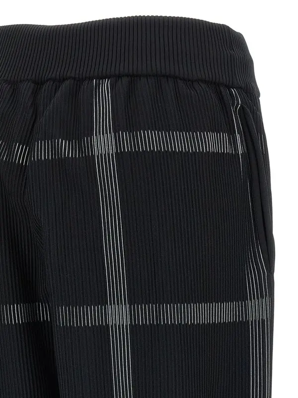 Issey Miyake Wide Leg Check Knit Pants