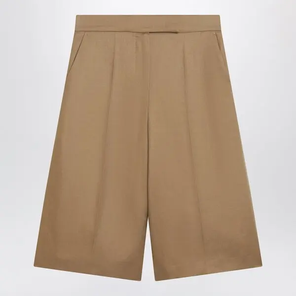 Max Mara Linen Bermuda Shorts - Cream