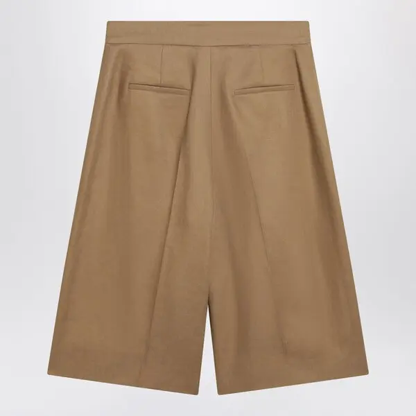 Max Mara Linen Bermuda Shorts - Cream