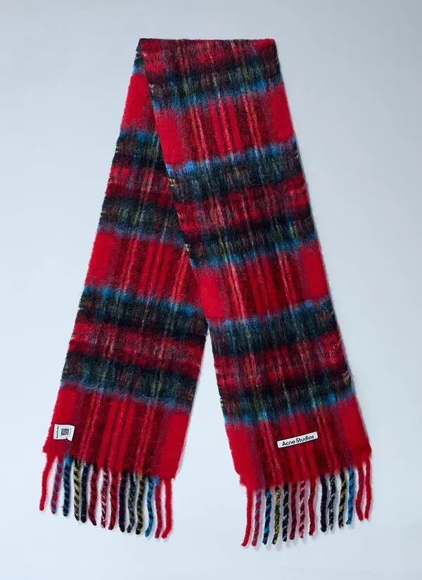 Acne Studios Mohair Checked Scarf