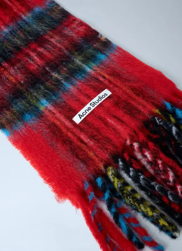 Acne Studios Mohair Checked Scarf