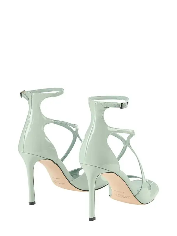 JIMMY CHOO Azia 95mm Square-toe Sandals - Green