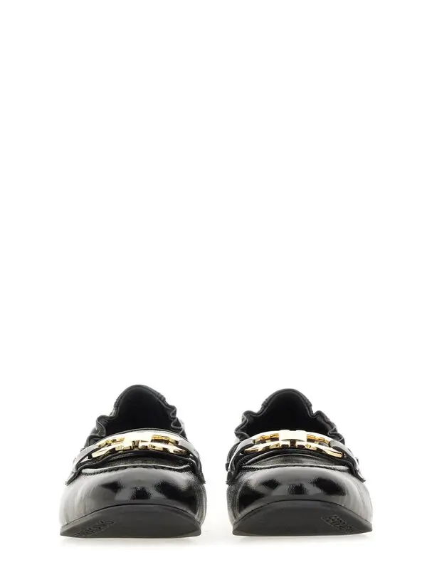 FERRAGAMO Lamb Leather Deconstructed Loafers - Black