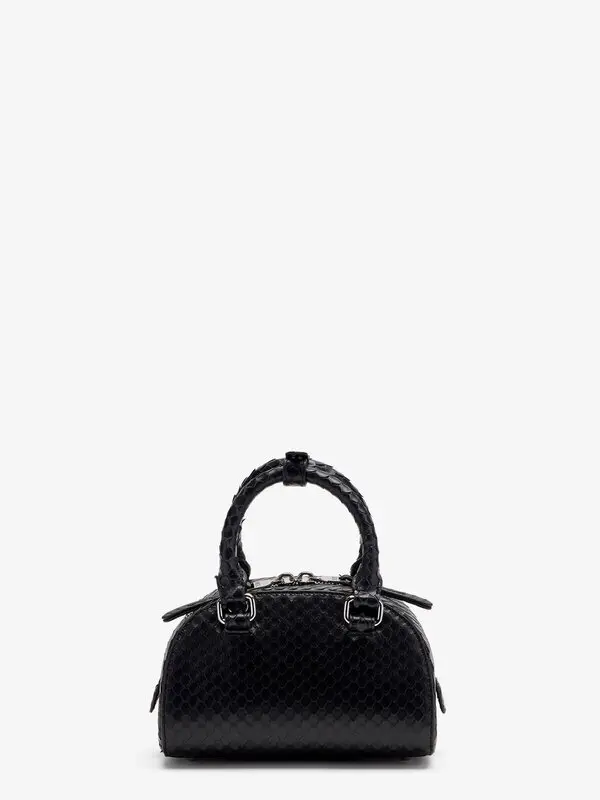 DIESEL® 1dr Dome Python Leather Crossbody Bag - Black