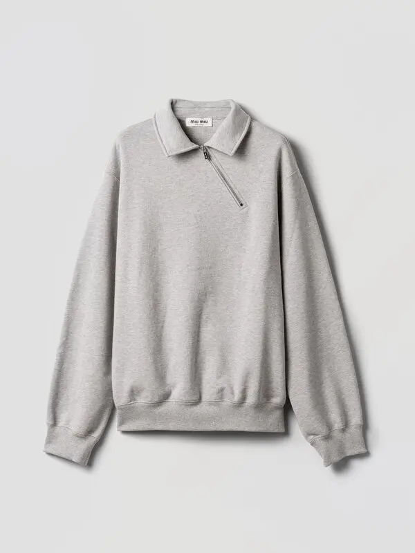 Miu Miu Cotton Zip Polo Shirt
