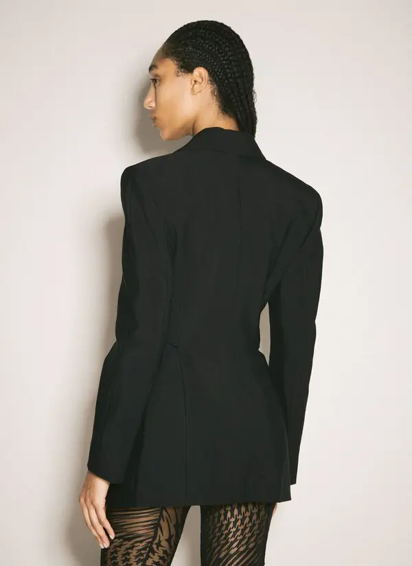 MUGLER Buckled Tailored Blazer With Side Cut-outs