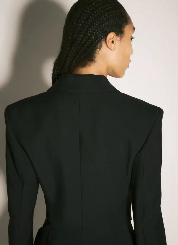 MUGLER Buckled Tailored Blazer With Side Cut-outs