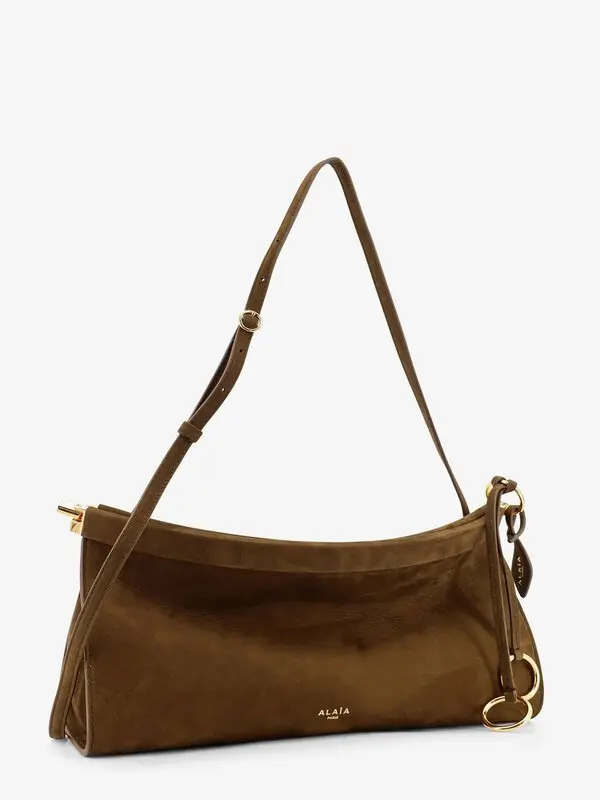 Alaïa East West Shoulder Bag In Suede