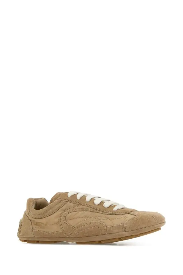 Prada Beige Suede And Re-nylon Montecarlo Re-edition 2005 Sneakers - Brown