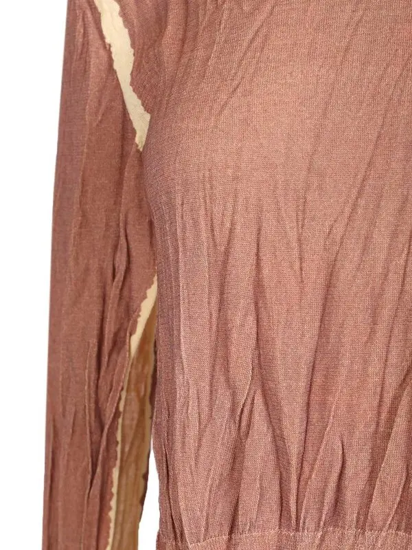 Acne Studios Long Sleeve Crumpled V-neck Sweater With Button Detail - Multicolor