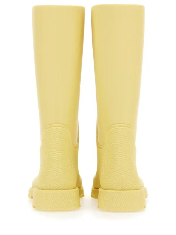 Burberry Synthetic Rubber Tall Boots - Yellow