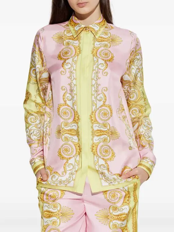 Versace Medusa Print Silk Shirt - Multicolor